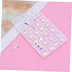 EXCEART 84 Pcs Eyeglass Kit Clear Beads Charm Necklace Glass Teardrop Glass Loose Beads Jewelry Making Pendants Acrylic Beads Satellite Drill Set Crystal Aurora Teardrop Earrings