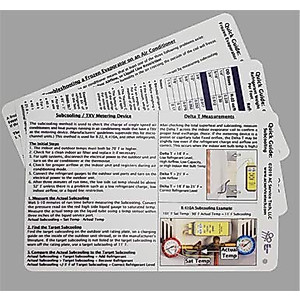 AC Service Tech LLC HVAC Quick Reference Cards for Refrigerant Charging and Troubleshooting