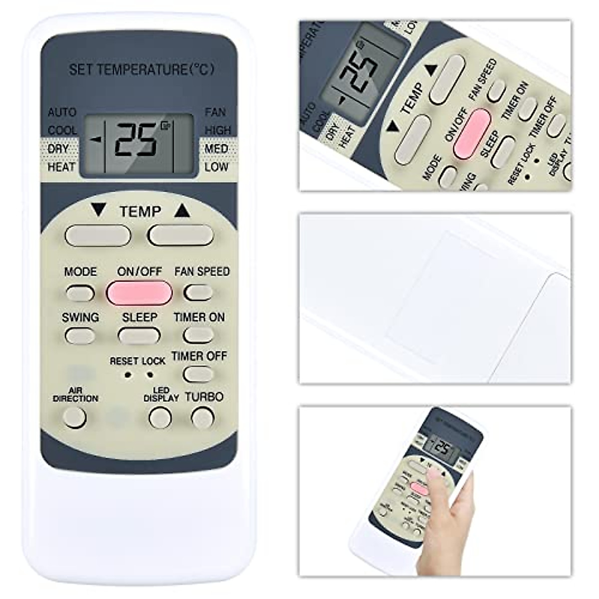 R51M/E Replacement AC Remote Control Compatible for Midea Air ...