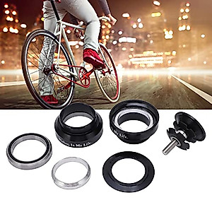 Road Bike Headset Bearings, Mountain Bike Headset Flexible Rotation Aluminum Alloy Material for 34mm Frame
