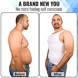 Ytiree Gynecomastia Compression Shirts for Men Seamless Gyno Tank Top Slimming Undershirt Shapewear