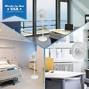 Air King 9126 16-Inch Adjustable Oscillating Pedestal Fan