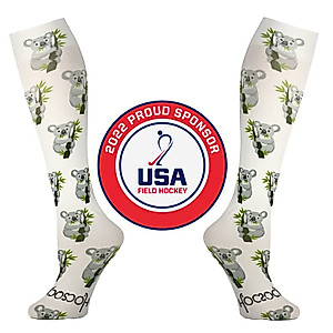 Hocsocx Koalas Socks Performance Liner Moisture-Wicking Protection for Field Hockey, Ice Hockey, and Soccer