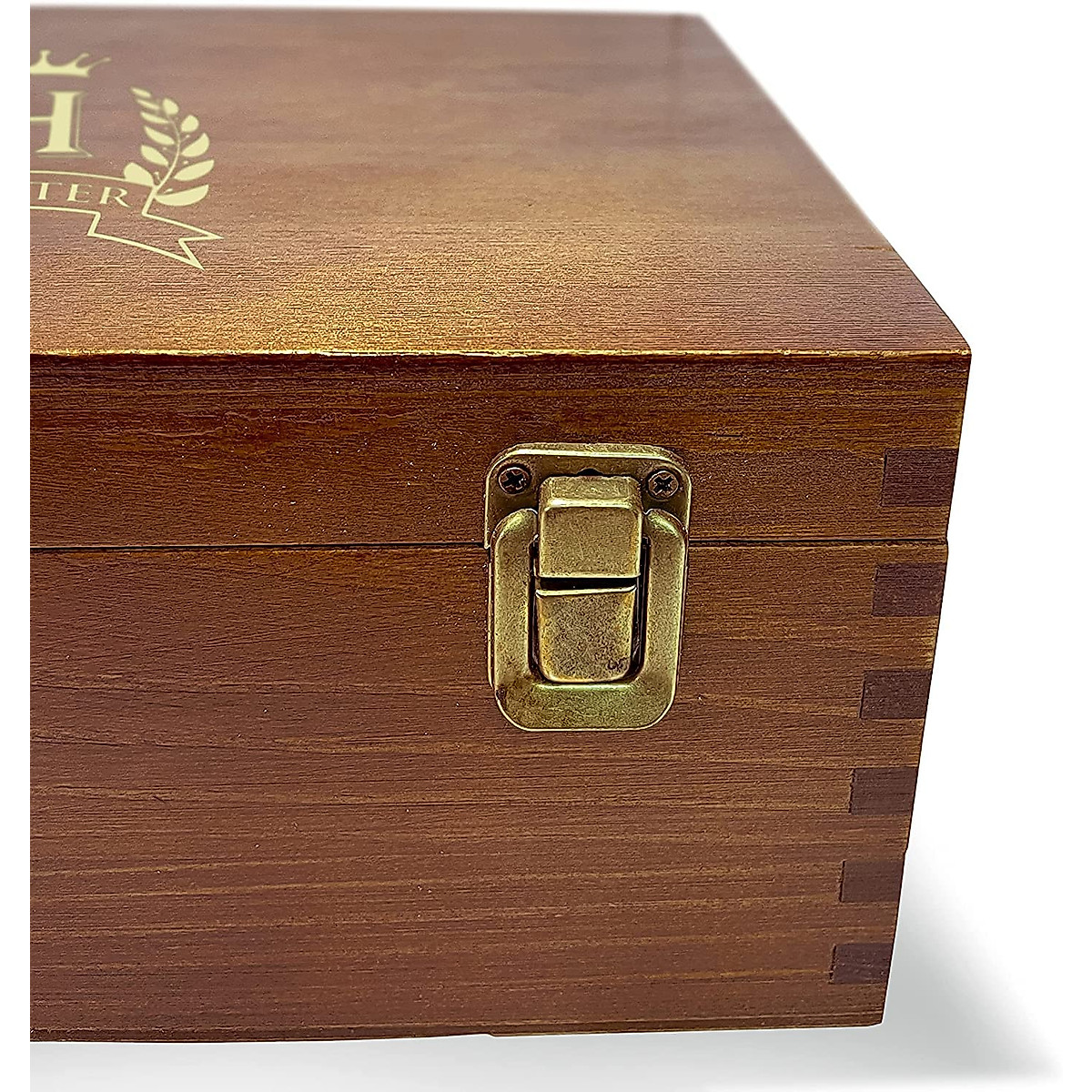 4 Piece Bourbon Decanter Set, Scotch Glasses and Decanter with Wooden Box, Personalized Decanter Set, Customized Decanter Set With Glasses For Men And Women Clear