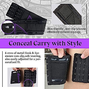 Gun Holster, Thigh Holster for Women, Embroidery Gun Holsters for Pistol, Adjustable Lady Gun Holsters Fit for PT-22. 22 CaliberTCP. 380, P238, RugerLCP & Similar Guns