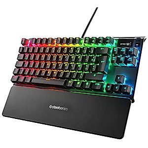 SteelSeries Apex Pro TKL - Mechanical Gaming Keyboard - Adjustable Actuation Switches - OLED Smart Display - Compact Form - French AZERTY Layout