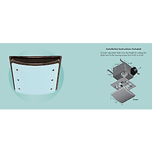 Good Housekeeping 90065 Buckingham Decorative Bathroom Ventilation Exhaust Fan with Light and Nightlight, Medium, Imperial Bronze