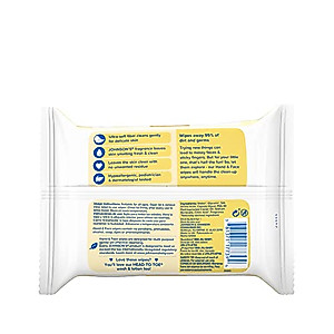 Johnson's Hand & Face Baby Sanitizing Cleansing Wipes for Travel and On-the-Go, No More Tears Formula, Paraben and Alcohol Free, 25 ct