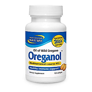 NORTH AMERICAN HERB & SPICE Oreganol P73 - 120 Softgels - Immune System Support - Unprocessed, Vegan Friendly Wild Oregano - Mediterranean Source - Non-GMO - 120 Servings