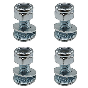 BOAISDHY 4PK 710-0451 (5/16-18) 3/4" Replacement Skid Shoe Carriage Bolt Nuts and Washers Kit for MTD Cub Cadet 712-04063 784-5580 736-0242 Snow Blower