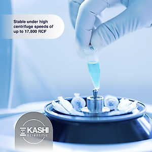 Kashi Scientific 1.5mL Microcentrifuge Tube with Snap Cap [1000/Pack] 1.5 mL Centrifuge Tubes with Flip Cap, Clear Graduation, Polypropylene, Plastic Lab Snap Tubes