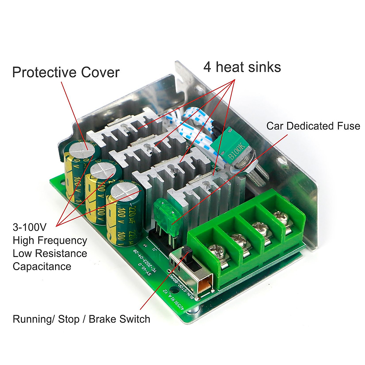 RioRand 7-70V PWM DC Motor Speed Controller Switch 30A