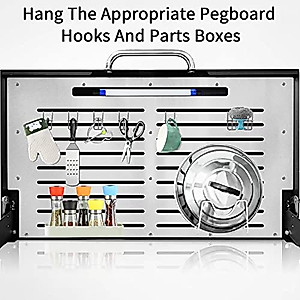 Hinged Lid for 36 inch Blackstone Griddle, Multi-Function Griddle Lid with LED Light, Pot Lid Rack, 4 Hooks, Blackstone Grill Accessories