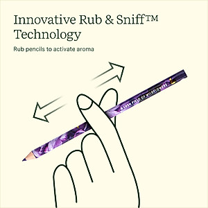 Lifelines Scented Colored Pencils, 10-Pack Classic Palette - Rub & Sniff Color Pencil Set Infused with Essential Oil Blends for Arts & Crafts, Coloring Books & School Supplies