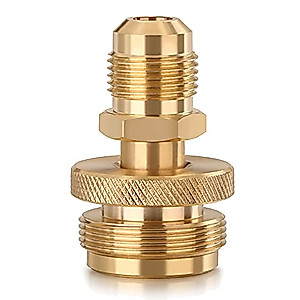 WADEO Portable 1LB Propane Tank Canister Regulator Adapter Connection to 3/8" Male Flare (5/8"-18UNF) Thread, Portable Camping Grill Stove Parts for Heaters, Burner, Cooker, Fire Pit Parts