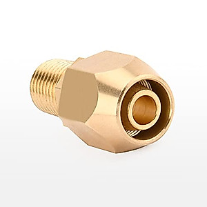 Luckyweld Air Hose Repair Kit, 2 Pack 3/8-Inch Reusable Solid Brass Hose-End Repair Fitting (3/8 Inch 2 Pcs)