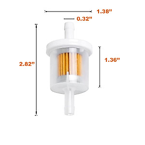 796031 Air Filter with Fuel Filter for John Deere D100 D110 D125 D130 Fits for Husqvarna Yta22V46 Yth22V46 Yth24V48 Hu800Awd, BS 591334 492932 310000 Engine Lawn Mower