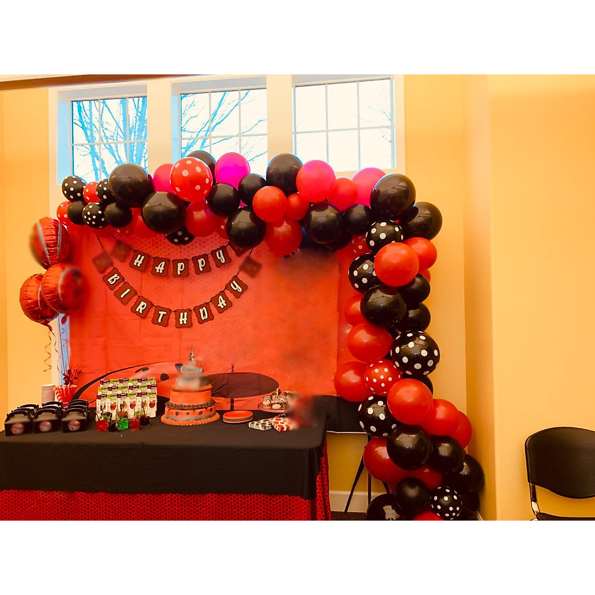 Latex balloons 100 pcs 12 inch,Red and black latex balloons