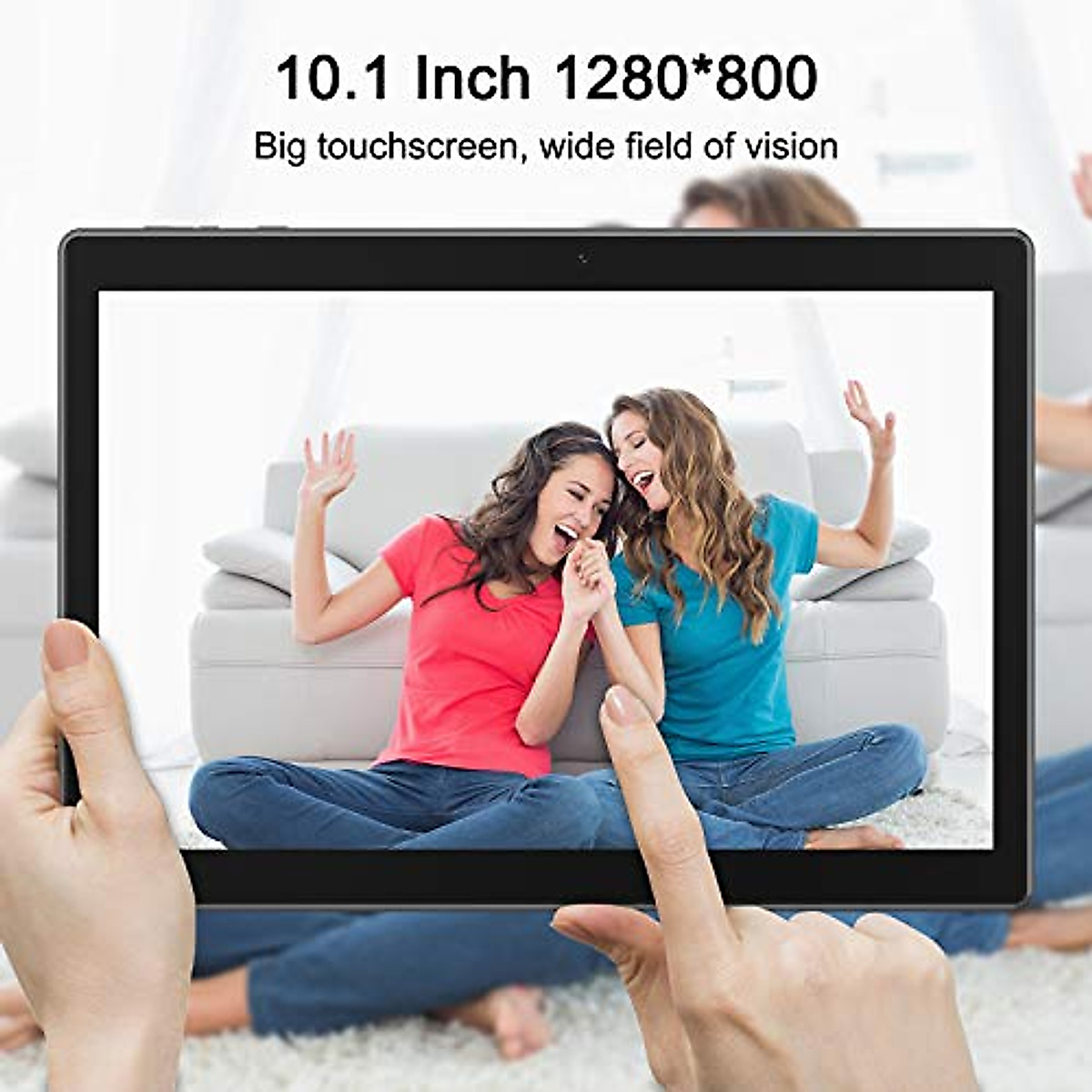Winsing Android Tablet 10 Inch with 32GB Storage, 1280x800 IPS Touchscreen, Long Battery Life, Support Microsoft Office Software, Wi-Fi, Bluetooth 4.2, Black