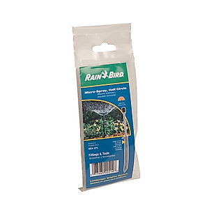 Rain Bird MSH2PKS Drip Irrigation 10-32 Threaded Micro-Spray Nozzle, 180° Half Circle Pattern, 0 - 10' Spray Distance, 2-Pack
