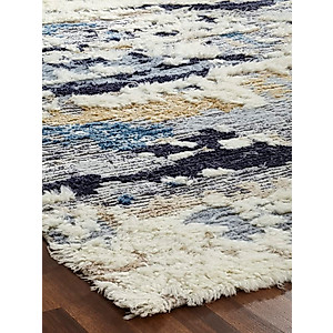 Kalaty Polaris PO-015 912 Feet, Blue Tones Area Rug, 8'6" x 11'6"