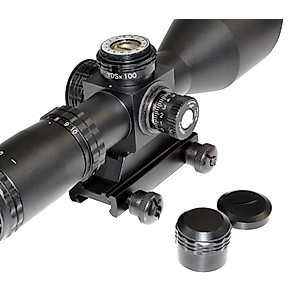 Eastvale 2.5-10X40 Compact Rifle Scope with Illuminated Red, Green, Blue Mil-Dot Reticle Including Quick Detach Picatinny Mount