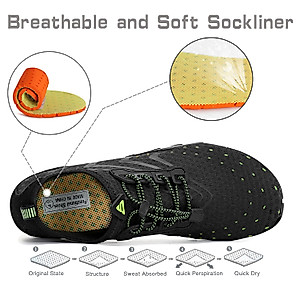 Kararao Women's Water Shoes Quick Dry Barefoot Swim Shoes Beach Shoes Pool Surfing Sailing Walking Jogging Yoga Outdoor Aqua Sports