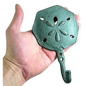 Sand Dollar Cast Iron Wall Hook 6 1/2 Inch (Set of 3)