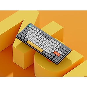nuphy Air75 Mechanical Keyboard, 75% Low Profile Wireless Keyboard, Supports Bluetooth 5.0, 2.4G and Wired Connection, Compatible with Windows and Mac OS Systems-Gateron Blue Switch
