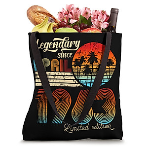 60. Birthday 60 Legendary Since April 1963 Gift Tote Bag