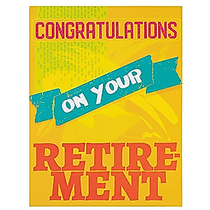 Jumbo Retirement Farewell Cards with Envelopes for Boss Day, Men (8.5 x 11 In, 3 Pack)