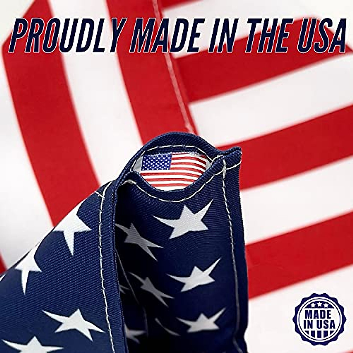 Salt and Palms American 4th of July Garden Flag Made in the USA Premium Poly Poplin Weather Resistant Double-Sided Fade Resistant Patriotic United States Stars and Stripes Perfect Decor for Outdoor Yard Porch Patio Lawn 12.5 x 19 Inches