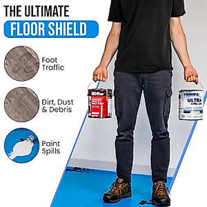 Temporary Floor Protection for Renovation, Painting, Construction - 40" x 90 ft, Covers 300 sqft