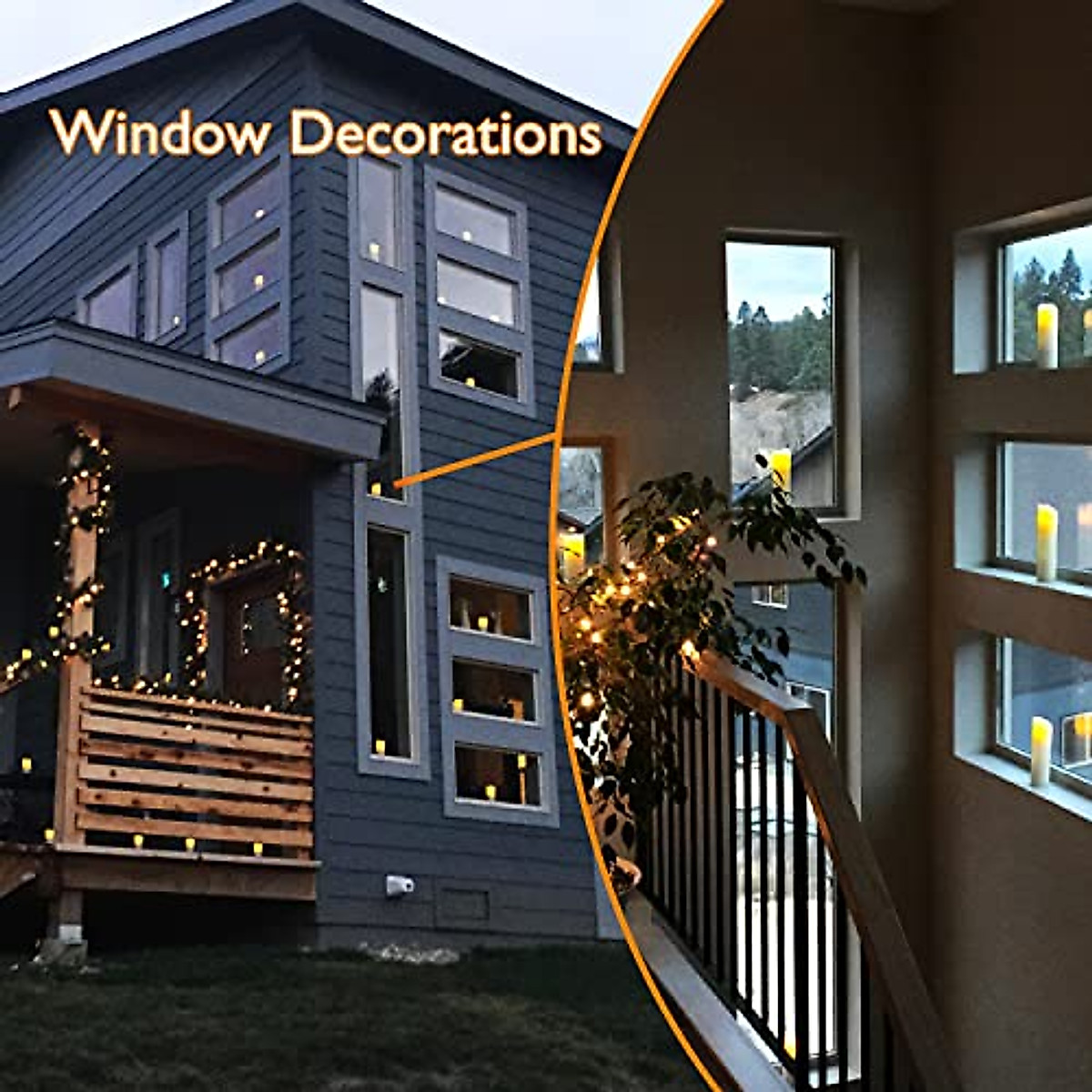 5plots 7"x 2.2" Flickering Flameless Candles, Moving Flame, Battery Operated LED Pillar Candles with Timers and Remote Control, Made of Wax-Like Frosted Plastic, Won’t Melt, Ivory, Skinny, Set of 6