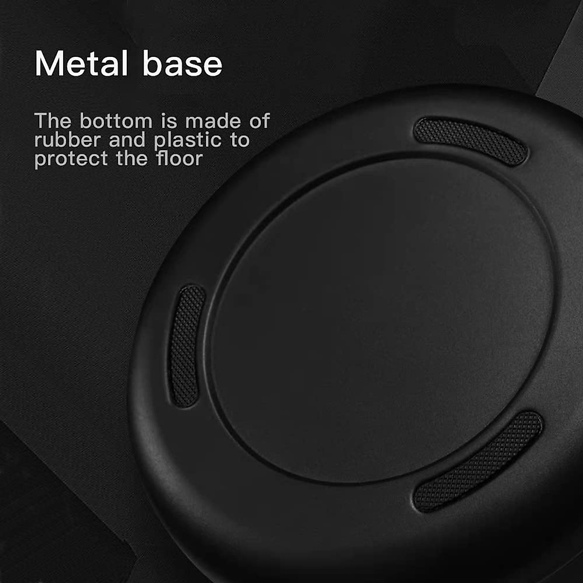 BRIEFHUMAN Household Swing Black Bathroom Trash Can，Brushed Stainless Steel，10 L/3 Gallen，Garbage Can with Flipping Lid， for Indoor or Commercial Use, Kitchen,Modern，Living Room,Bedroom