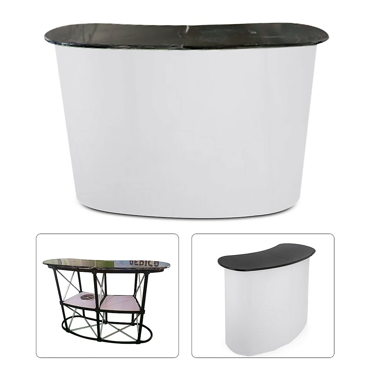 YIYIBYUS Promotion Pop Up Display Table Trade Show - Salon Reception Desk Promotion Retail, Reception Desk Illuminated Reception Area Counter Desk Receptionist Desk