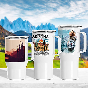 PYD Life Sublimation Tumblers Blanks with Handle 25 OZ Coffee Travel Car Stainless Steel Mugs Cups with Leakproof Lid and Straw for Mug Tumbler Heat Press Sublimation Oven Printing 4 Pack