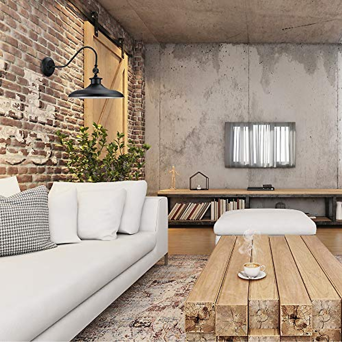 Globe Electric 44095 Aedan 1-Light Swivel Wall Sconce, Black Finish, Bulb Not Included