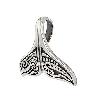 Jewelry Trends Aboriginal Dolphin Whale Tail Sterling Silver Pendant
