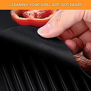 Aieve Grill Mat Accessories for Ninja Woodfire Outdoor Grill, Non-Stick BBQ Mat Baking Mat Reusable Liners(3 Pack)