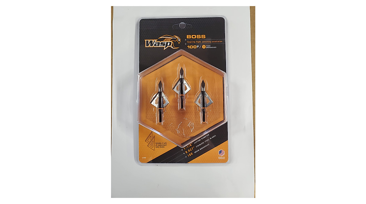 Wasp Boss SST 3 Blade Broadhead - 100 Grain for Precision Hunting