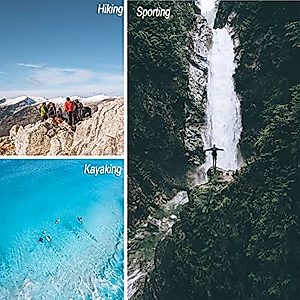 BRONZY Waterproof Backpack Dry Bag 30L Roll Top Closure With Front Zippered Pocket Heavy Duty Breathable Foam Padded Backing Heat Seal Finishing For Kayaking Camping Boating Hiking Beach (Khaki)