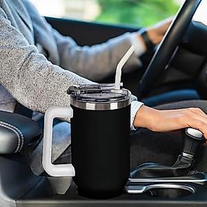 Flag Map of U.s. Insulated Tumblers with Handle Stainless Steel Coffee Mug Funny Travel Cup with Lid Straw 40oz