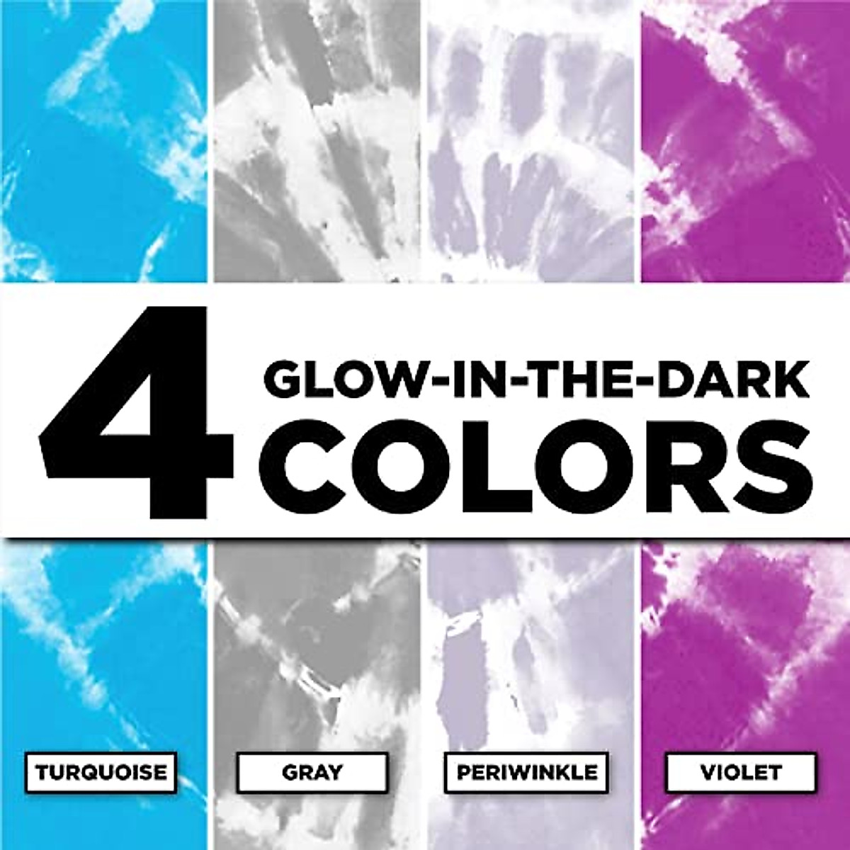 Tulip Glow in The Dark Cosmic 4-Color Tie-Dye Kit with Glow Mix