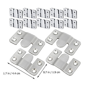 Angoily 15 Pairs Frame Hanger Picture Frame Backing Clips Interlocking Photo Frame Hook Mirror Brackets Interlocking Hooks Mirror Mount Keyhole Bracket Back Clip French Stainless Steel
