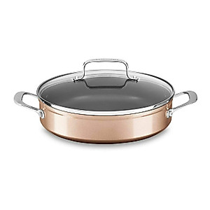 KitchenAid KC3H130BRTZ 3.3 Quart Hard Anodized Non-Stick Braiser with lid