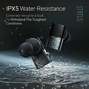 Status Audio Between Pro True Wireless Earbuds - Small Charging Case - 4 Microphones - Hybrid Triple Driver - 12 + 36 Hour Battery - Bluetooth 5.2 - Noise-Isolating Fit ( Renewed) (Renewed)