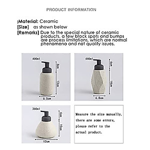 Soap Pump Dispenser Ceramic Liquid Foam Soap Dispenser Portable Shampoo Conditioner Body Wash Lotion Pump Bottle Bathroom Accessories Bottles Dispenser (Color : B1)