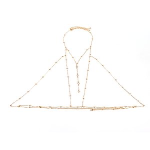 Sequins Body Bra Chain Jewelry for Women and Girls Gold Layered Sexy Bikini Belly Waist Chain Accessories
