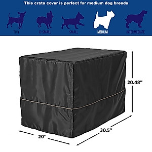 MidWest Homes for Pets Dog Crate Cover, Privacy Dog Crate Cover Fits MidWest Dog Crates, Crate Cover Only, Machine Wash & Dry, Black, 30-Inch